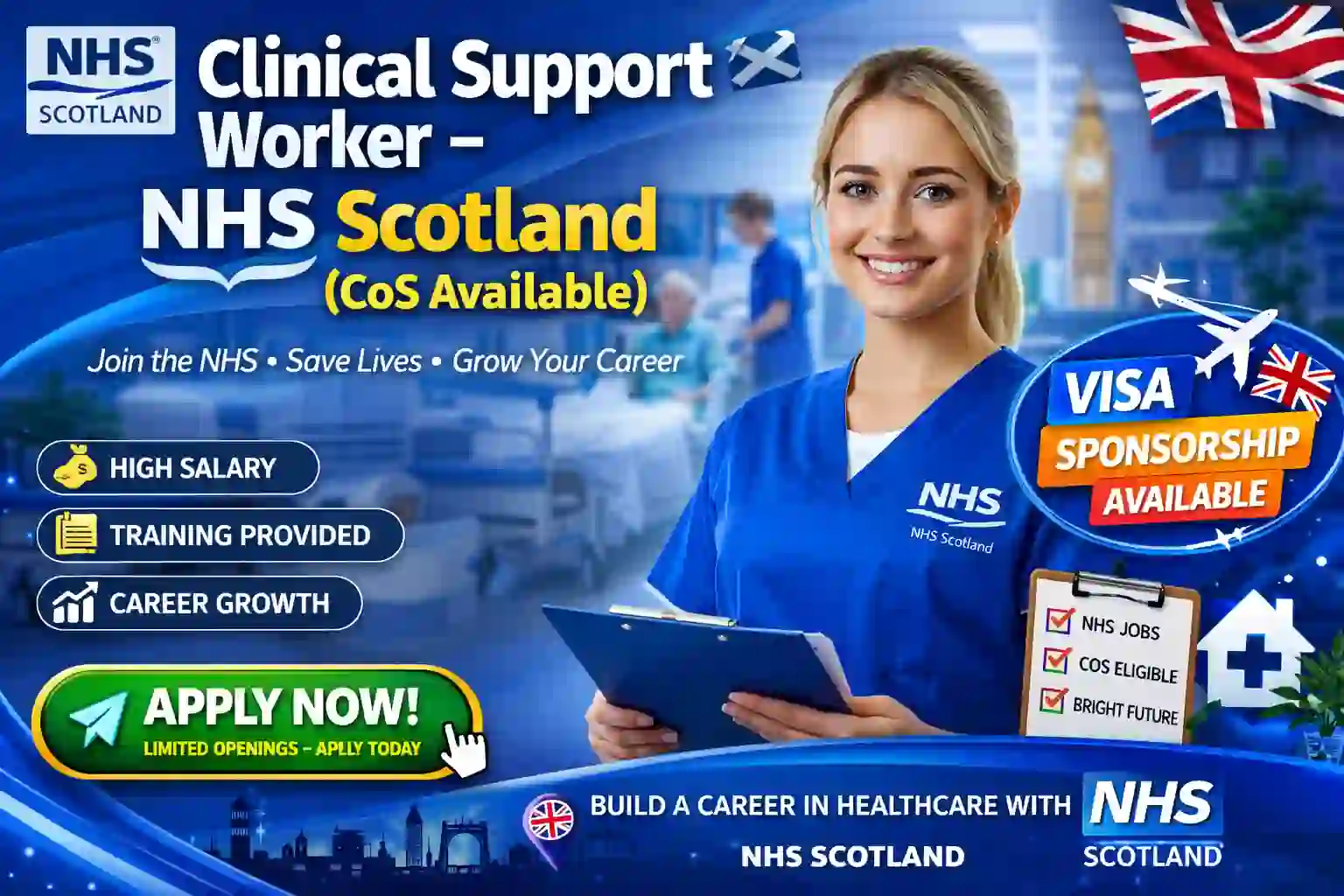 Clinical Support Worker – NHS Scotland (CoS Available) | UK NHS Jobs ...