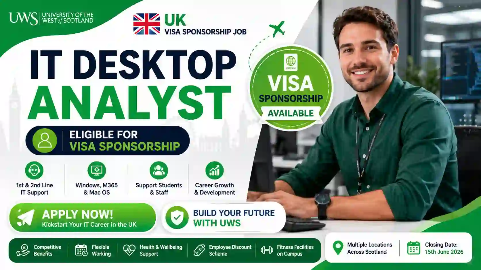 IT Desktop Analyst – Eligible for Visa Sponsorship | IT Support Jobs UK ...
